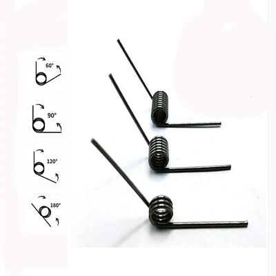 Torsion Spring 0.4mm Wire Diameter 2 - 6mm OD 3/6/9 Coils 60°/90°/120 ...