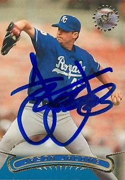Jason Jacome autographed Baseball Card (Royals) 1996 Topps Stadium Club ...