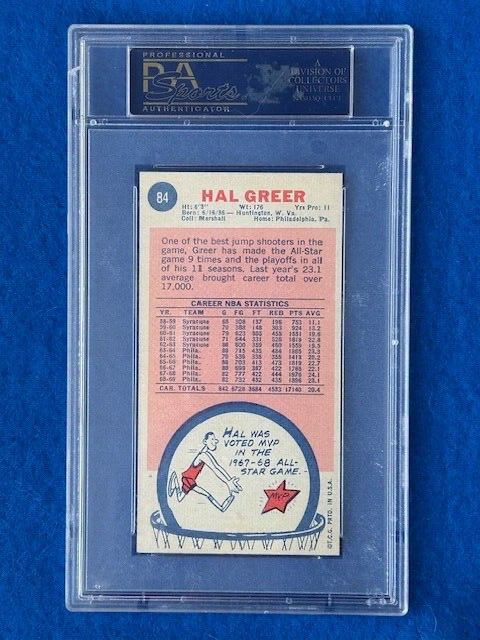 1969 Topps #84 HAL GREER PSA 9 OC Mint. Possible PSA 8 regrade? | eBay