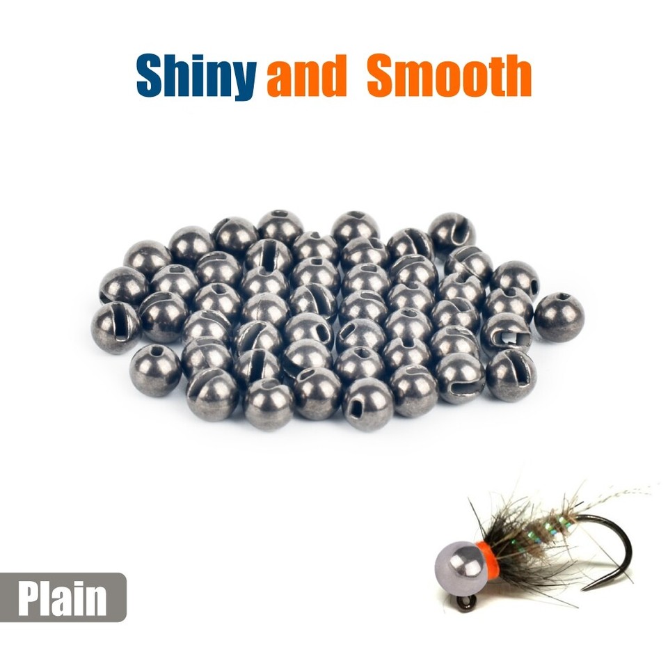 MUUNN 100 Slotted Tungsten Fly Tying Beads 1.5mm~6.4mm Nymph Fly ...