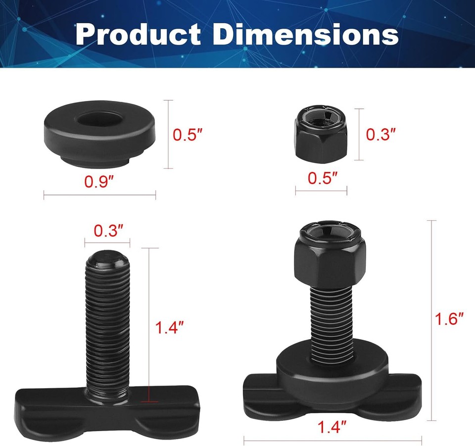 20PCS L-Track Double Lug Threaded Stud Nut Fitting for Truck Trailer ...