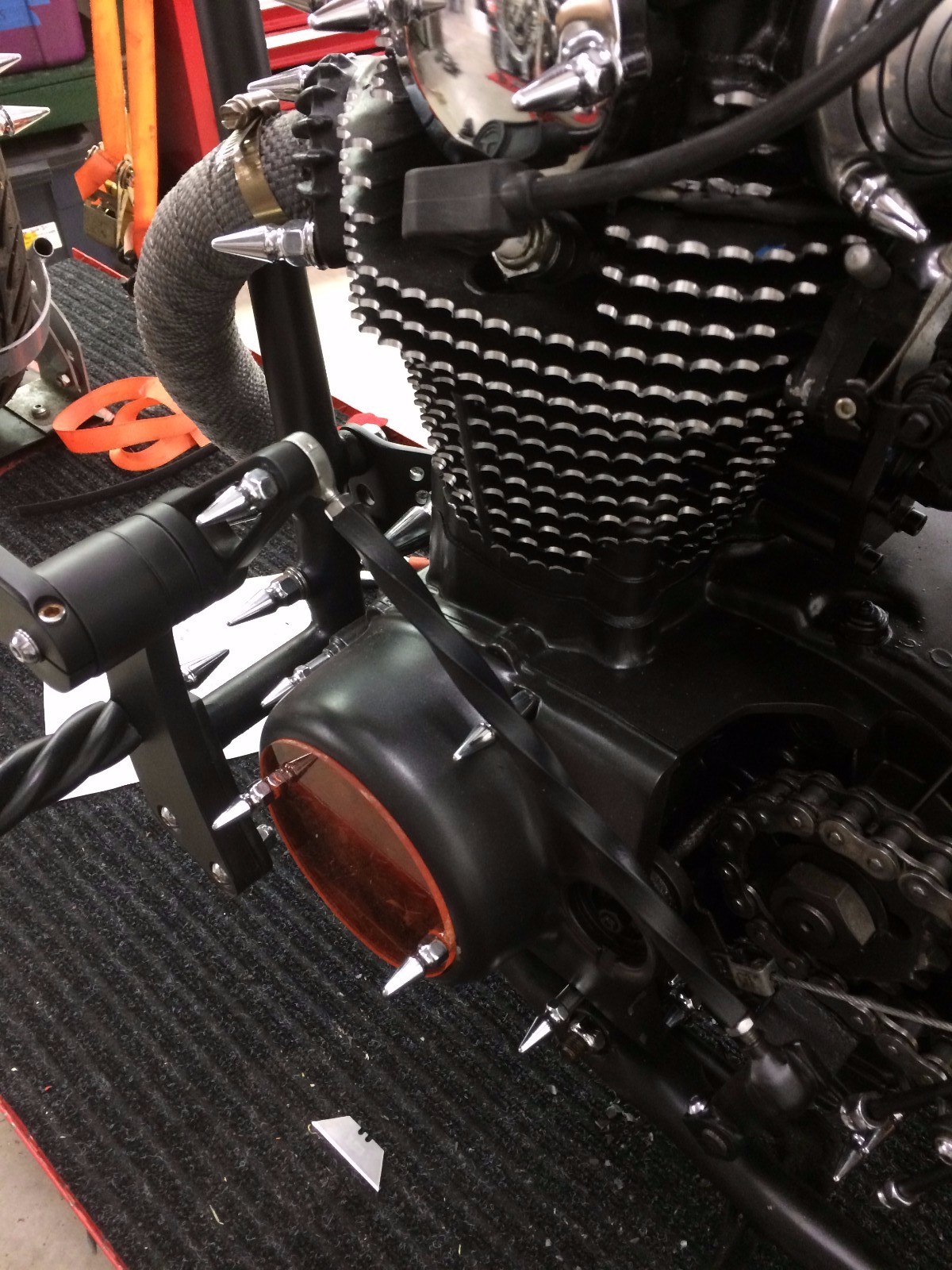 XS650 CHROME SPIKE ENGINE BOLT KIT chopper bobber cafe clutch xs 650 ...