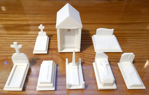 HO Scale Cemetery Graveyard Tombstones Railroad Train Models 8 Pieces ...