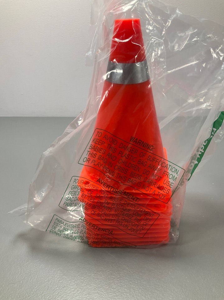 7 Inch Traffic Cones Sports Soccer Drills Agility Training Orange Cones ...