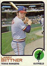 1973 Topps #249 Larry Biittner Stock Photo. Condition of the actual ...
