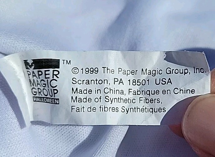 Vtg 1999 Paper Magic Group Halloween Long Face Ghost White Hanging ...