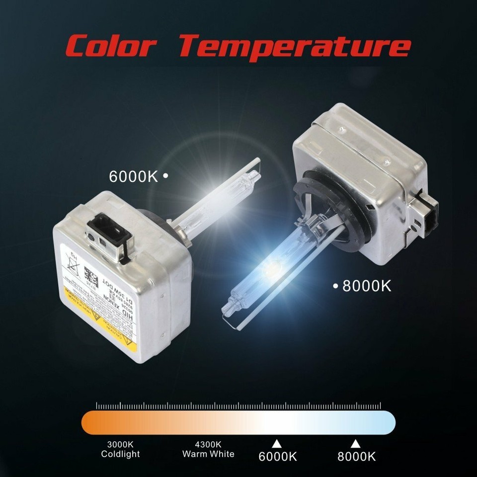 2 X D1C D1S D1R 6000K White HID Xenon Headlight Light Bulbs OEM ...