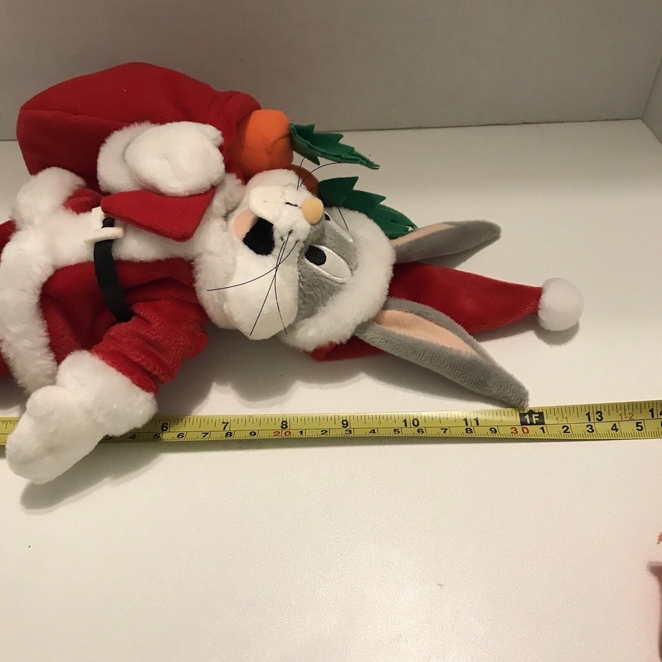 Warner Brothers Studio 2000 SANTA BUGS BUNNY WITH CARROTS 8" Plush | eBay