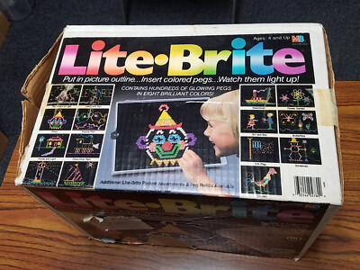 Vintage Lite Brite 1990 Complete In Original Box WORKS pegs, papers | eBay