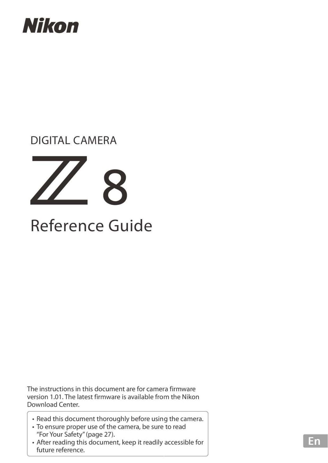 NIKON Z8 PRINTED INSTRUCTION MANUAL USER GUIDE 948 PAGES FREE POSTAGE ...