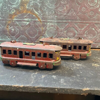 Australian Boomaroo tin trams 1950's 16cm. Selling 2 together ...