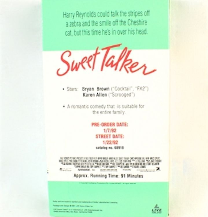 Sweet Talker VHS Movie Promo Screener Copy | eBay