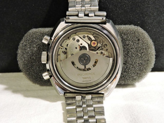 Bucherer 44mm Chronograph Lemania 1340 Diver Large Case PANDA TROPICAL ...