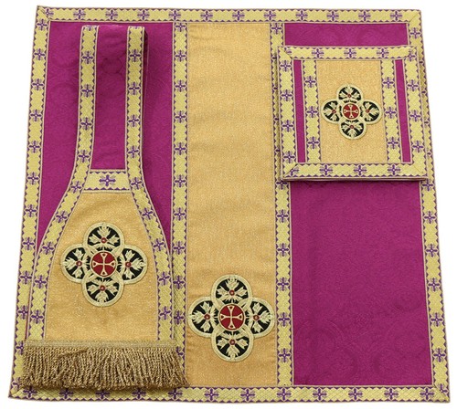 Violet Roman purple/gold Fiddleback Chasuble with stole Vestment ...