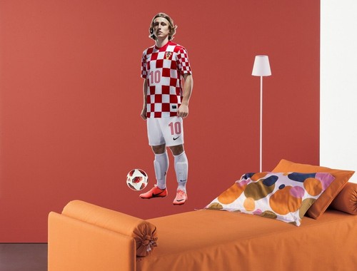 WALL STICKERS FOOTBALL Soccer Luka MODRIC Croatia Wall Decor Vinyl ...
