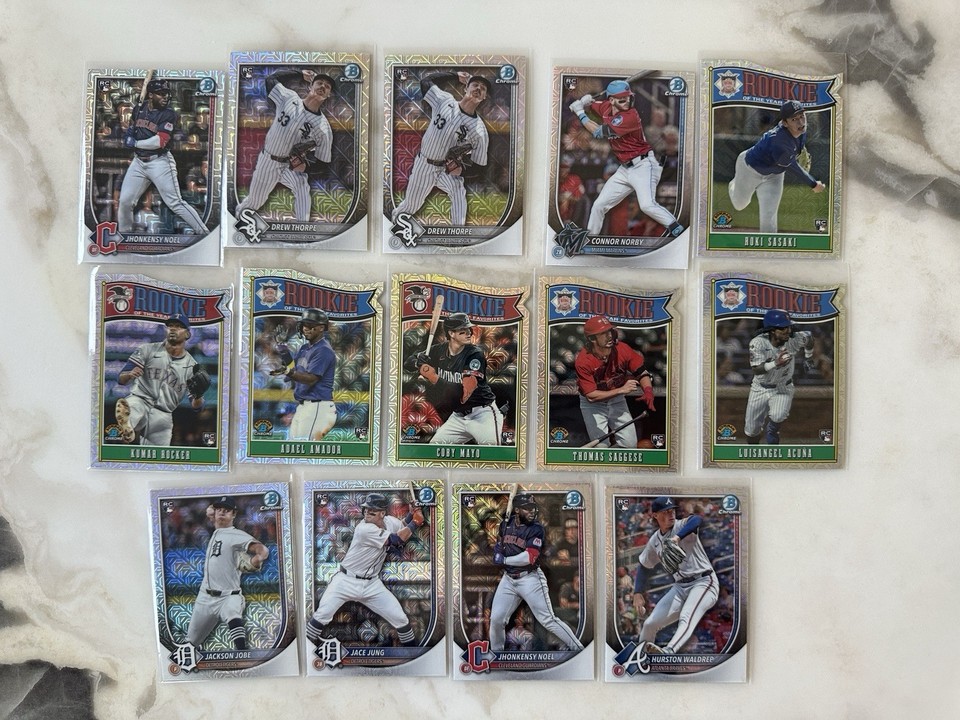 2025 Bowman Baseball Mega Box Exclusive Mojo Refractor (29) Card Lot | eBay