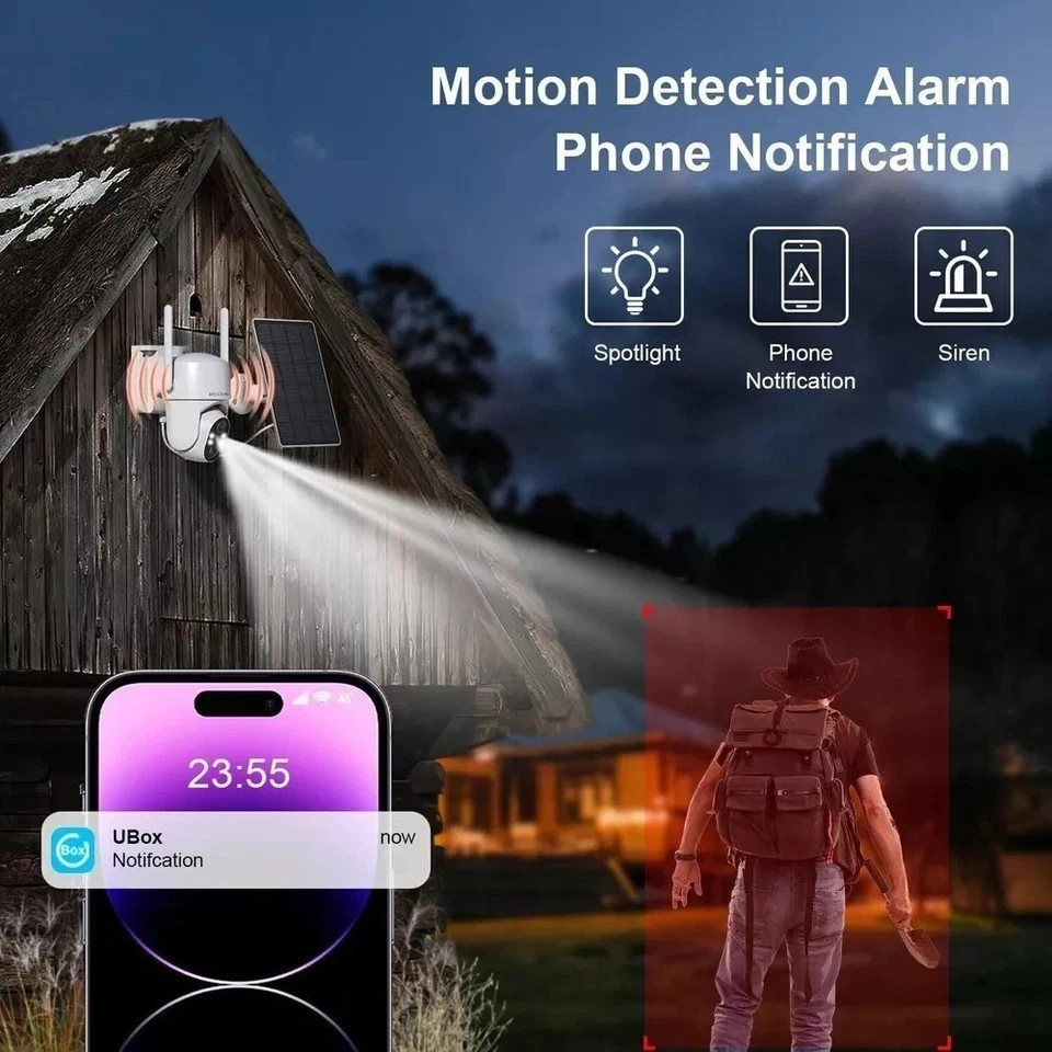 4G LTE Cellular Security Camera No Internet Needed, Solar No wifi ...