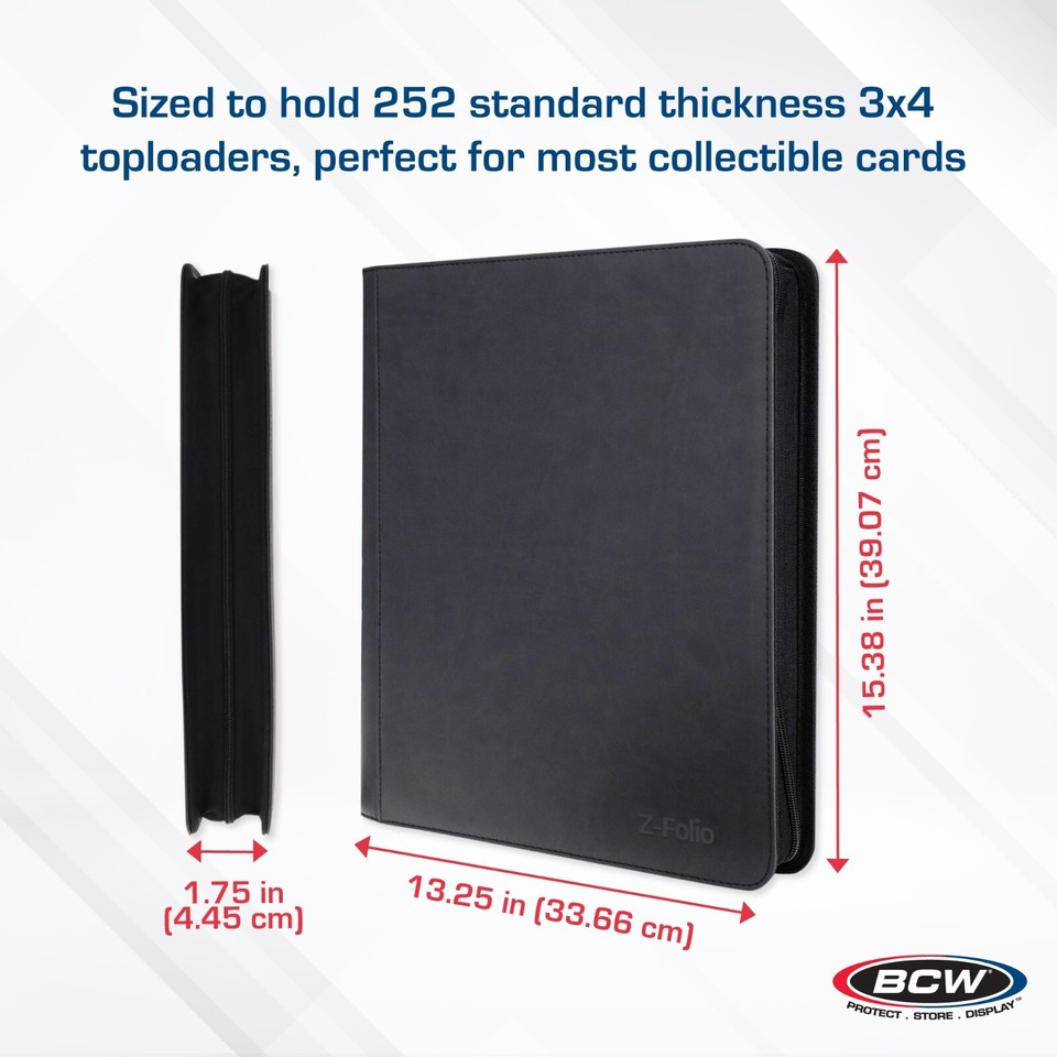BCW 9-Pocket LX Album - Toploaders - 9 Pocket Top Loader Binder for 252 ...