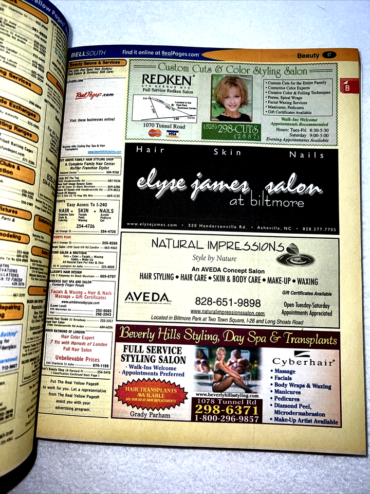 2006 Yellow Pages Asheville NC Companion Book AT&T BellSouth Phone ...