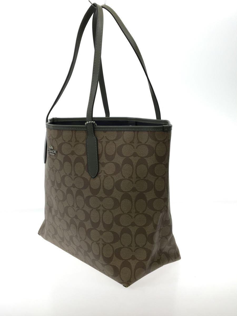 COACH tote bag leather KHK allover pattern F5696 from… - Gem