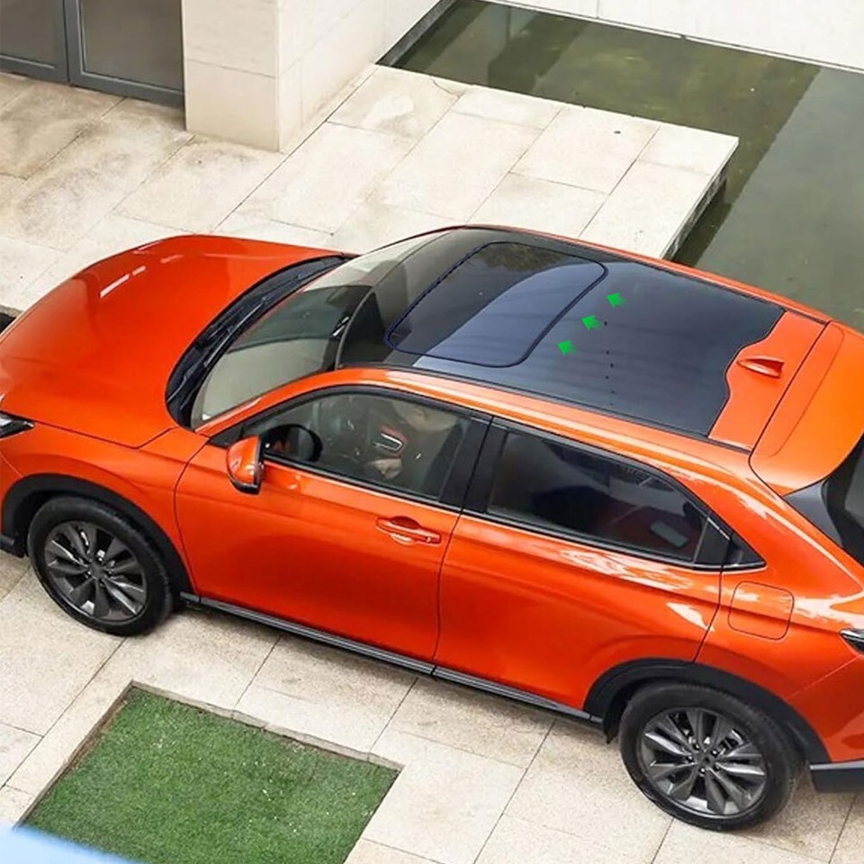 Simulation Fake Sunroof Sticker Cover Black Vinyl Film Car Accessories ...