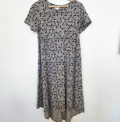 Lularoe Disney Carly Dress Size XS Womens Gray Minnie Mouse Hi Low | eBay