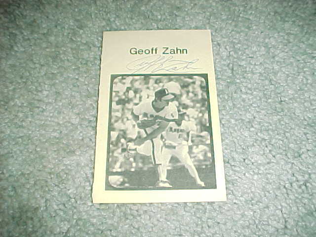 1970s California Angels Geoff Zahn Autographed Signed American Tract ...