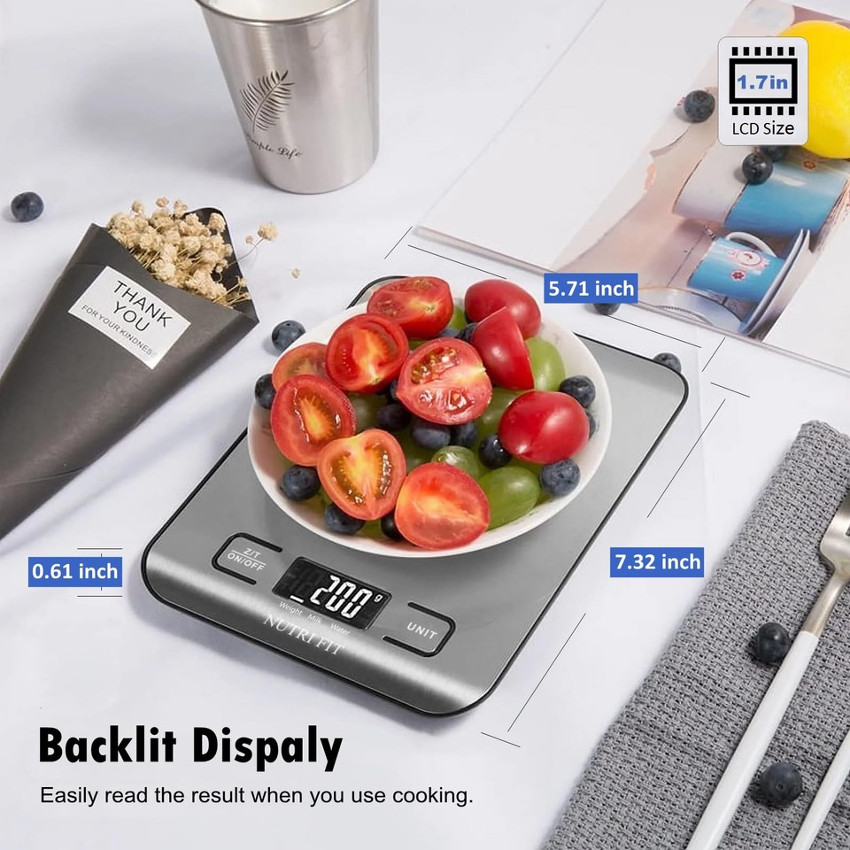 Food Scale, Kitchen Scales Digital Weight Food Grams and Ounces for ...