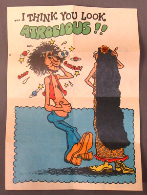 1971 Topps NASTY VALENTINE NOTES #8 trading card poster UNDERGROUND ...