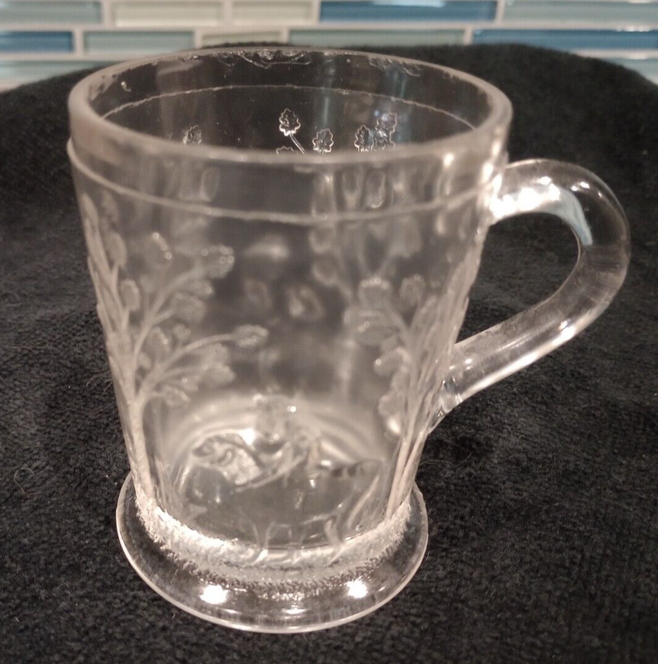 EAPG Greentown Chocolate and Clear Child Mugs - Extremely Rare! | eBay