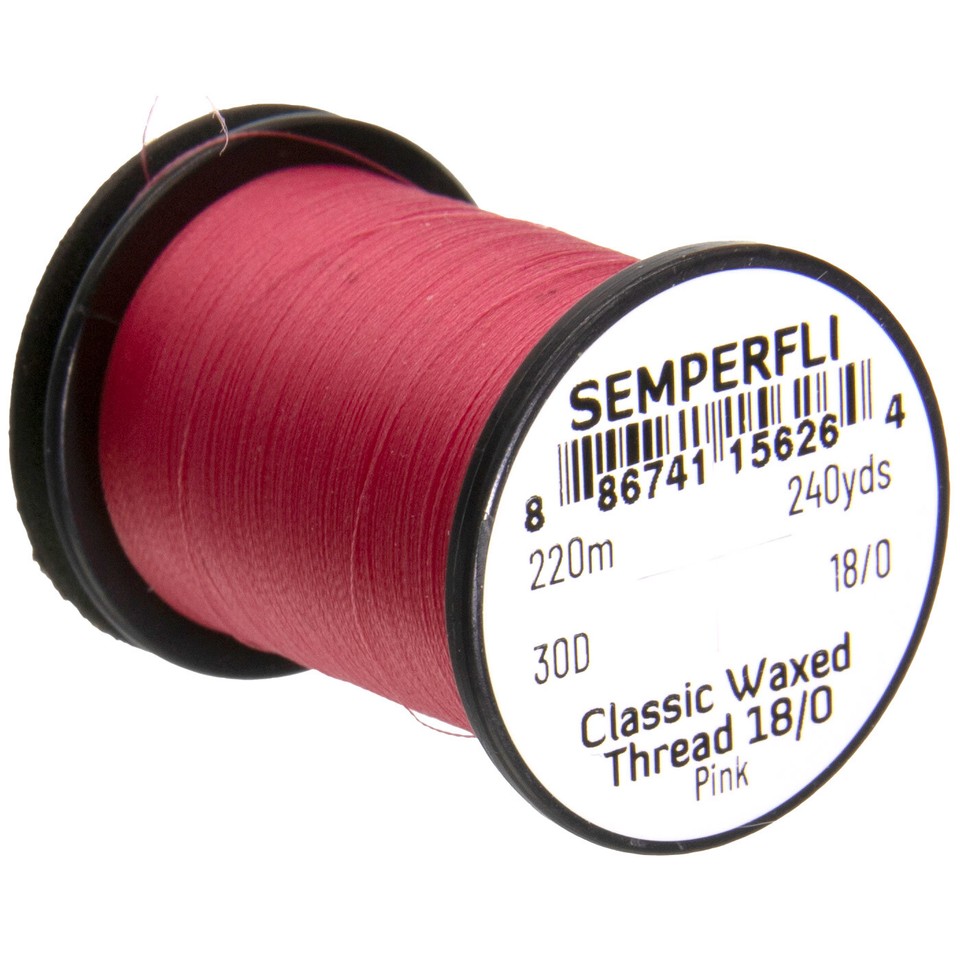 SEMPERFLI CLASSIC WAXED THREAD 18/0 - Fly Tying 30 Denier - 23 Colors ...