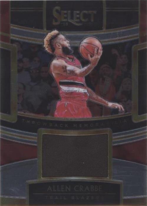 2018-19 Panini Select - Throwback Memorabilia Allen Crabbe #TM-ACR (MEM ...