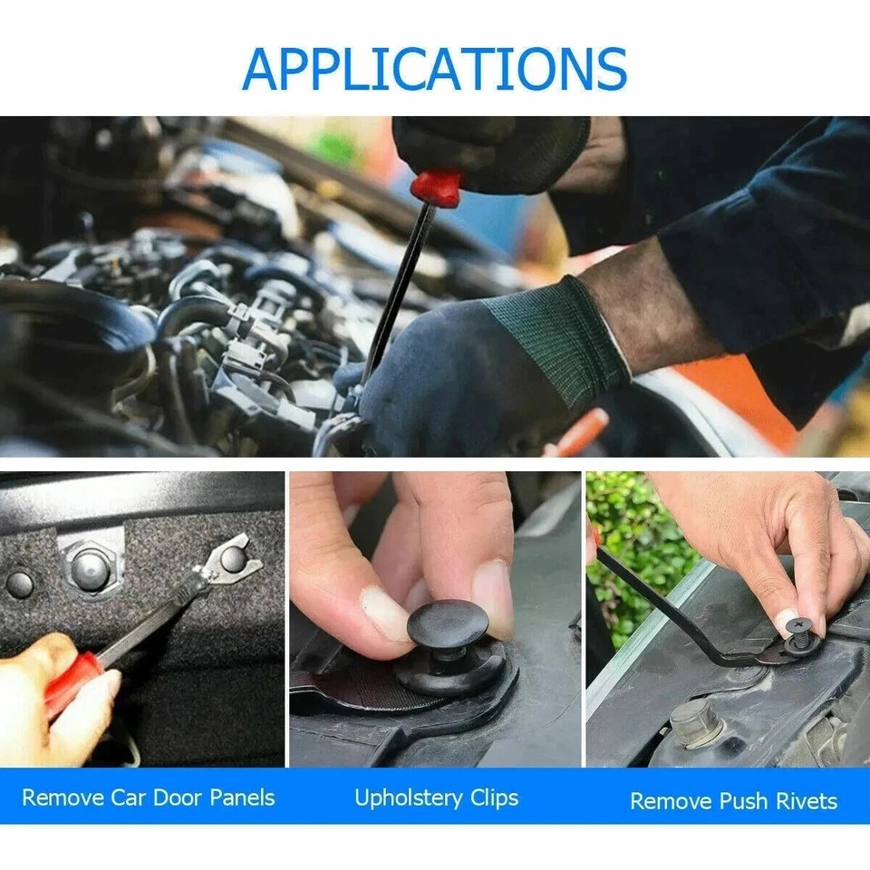 650 PCS Car Retainer Auto Fasteners Push Trim Plastic Clips Pin Rivet ...