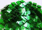 110 Mosaic Tiles 1/2" BRIGHT KELLY GREEN WATERGLASS Transparent Stained ...