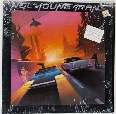NEIL YOUNG Trans 1982 LP Shrink Wrap Translucent Vinyl 1st Pressing w ...