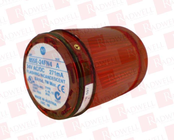 Allen Bradley 855e-24fn4 Red Flashing Stack Light Incandescent 24 V ...