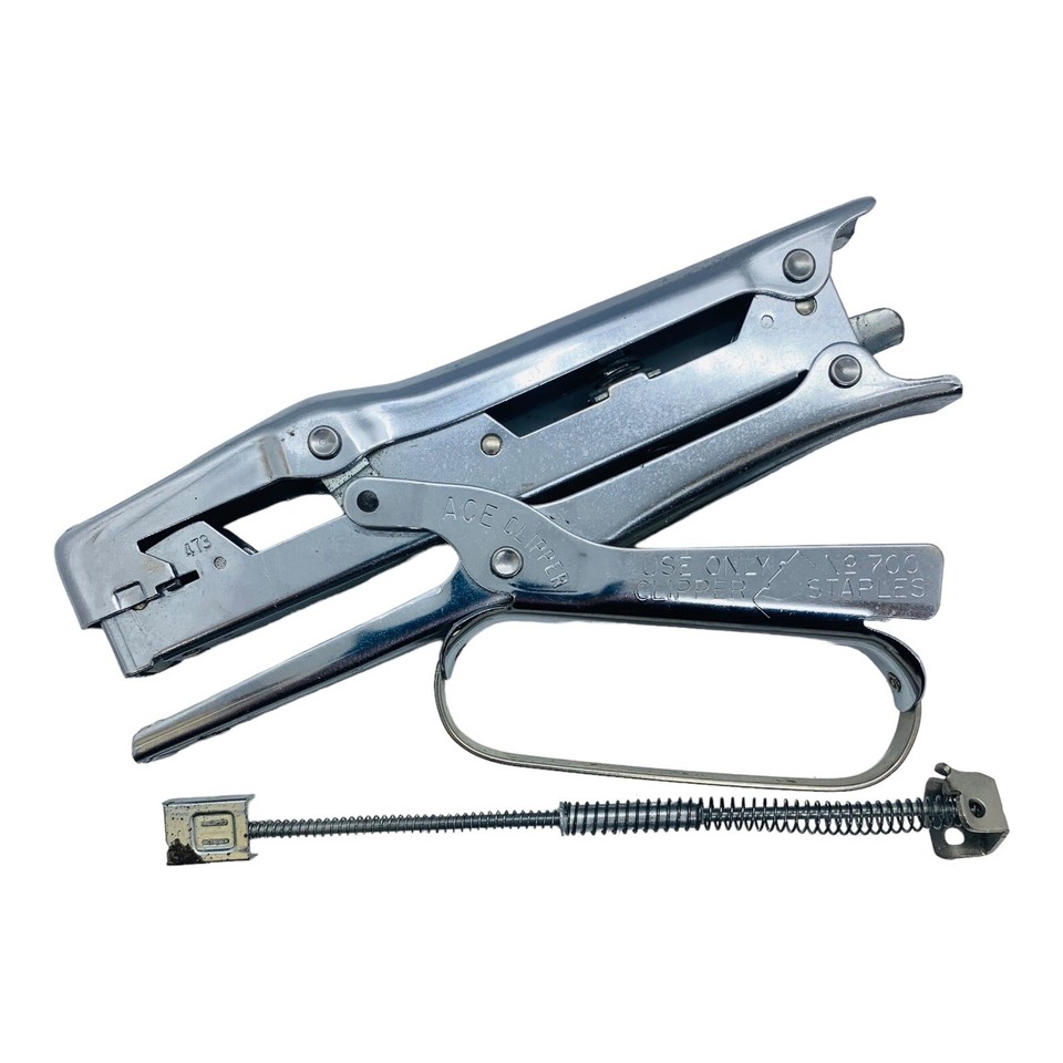 Vintage ACE Clipper Handheld Stapler No 702 Ace Fastener Corp WORKS | eBay