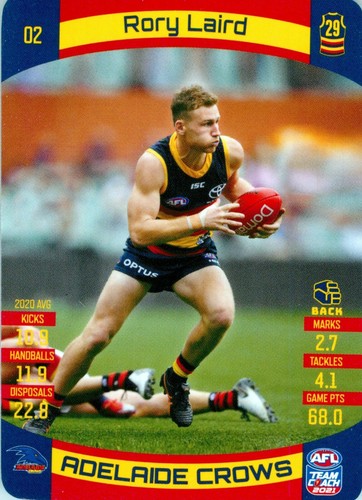 2021 ADELAIDE CROWS AFL Card RORY LAIRD Teamcoach | eBay Australia