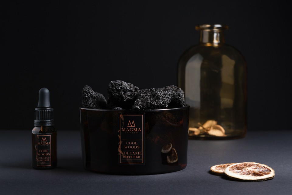 Magma London Volcanic Rocks, Essential Oils Rock Reed Diffuser Gift Box ...
