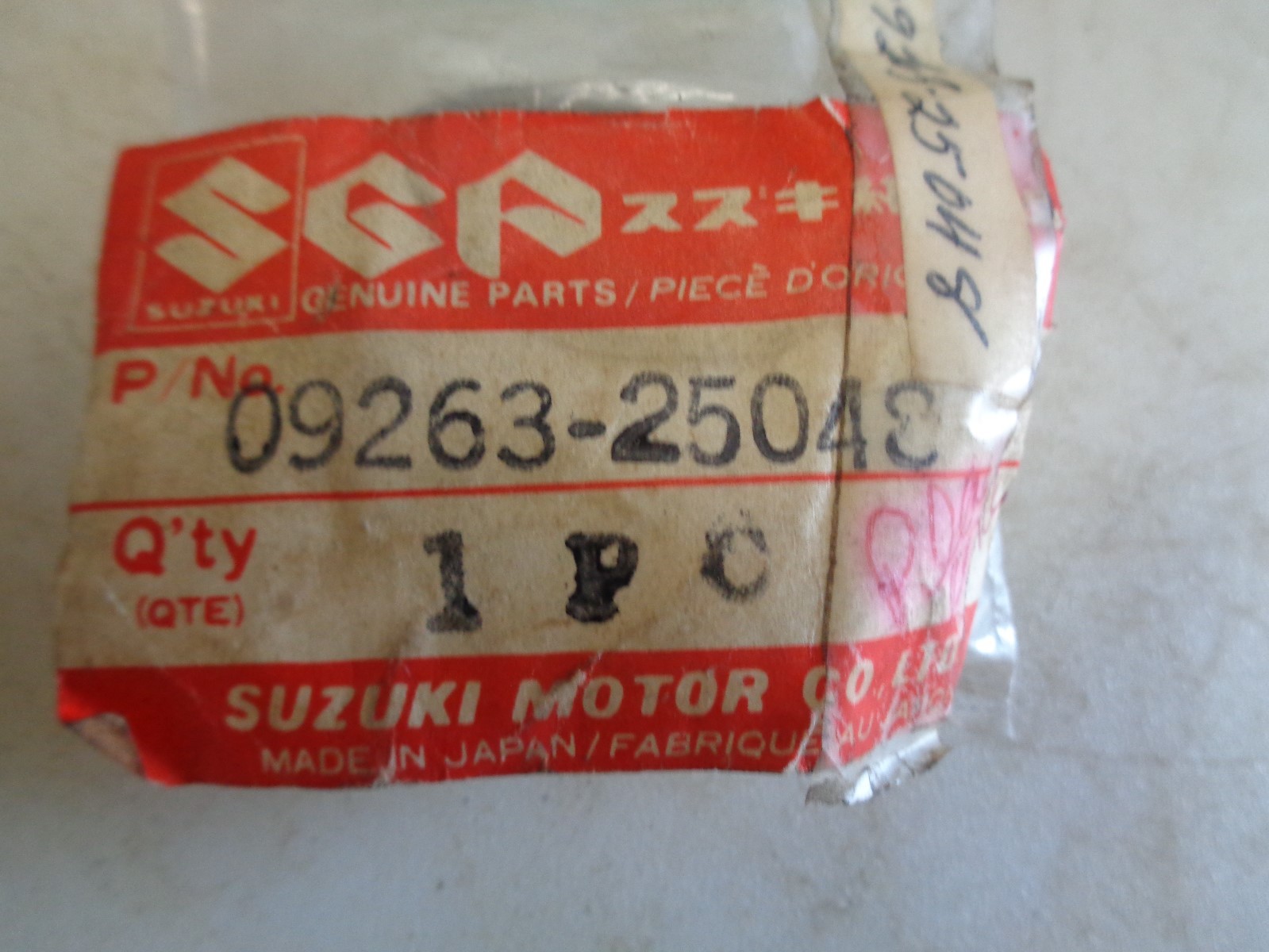 NEW SUZUKI 09263-25048 BEARING NO LONGER AVAILABLE | eBay
