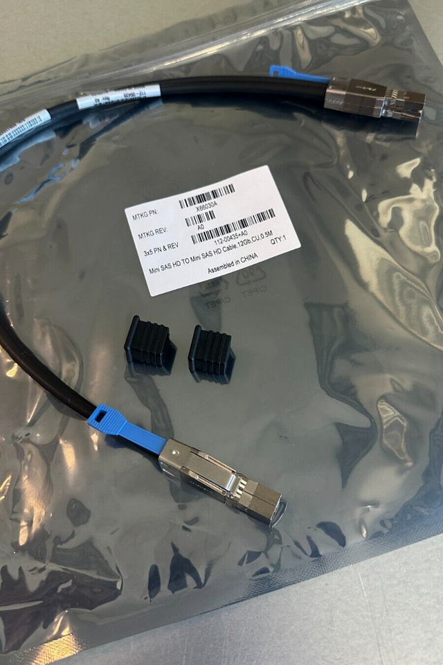 NETAPP X66030A MINI SAS HD TO HD 12GB- 0.5M CABLE *New * - 112-00435 | eBay