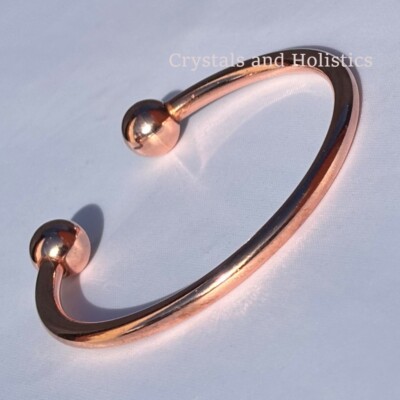 Non Magnetic Solid Copper CLASSIC TORQUE Bracelet Bangle Arthritis CF11 ...