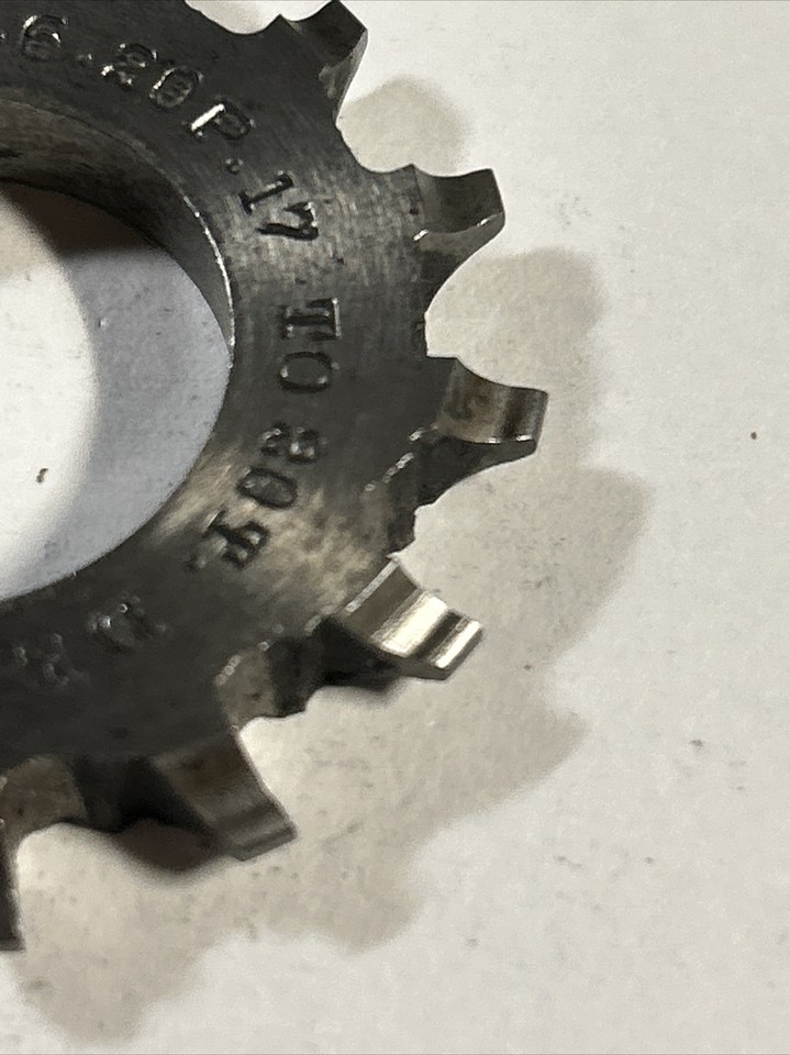 Involute Gear Cutter #6 20P 17-20T Morse Machinist Milling Tool C48 | eBay