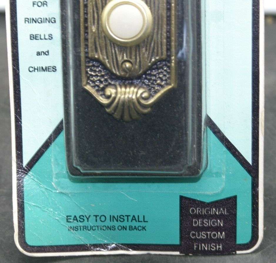 Vintage Trine Lighted Push Button Doorbell 876 Shell Top Wood Grain w ...