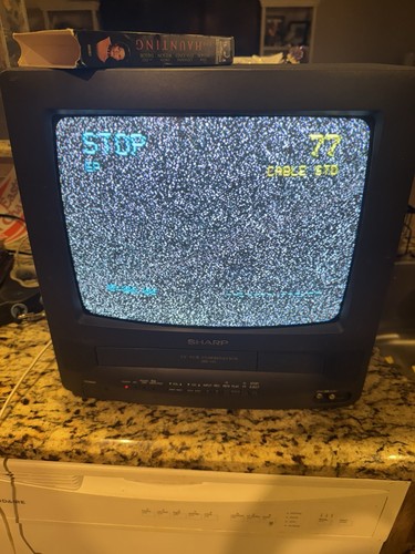 1999 Sharp 13VT-L100 13" TV VCR Combo Player Retro Gaming CRT TV Brown ...
