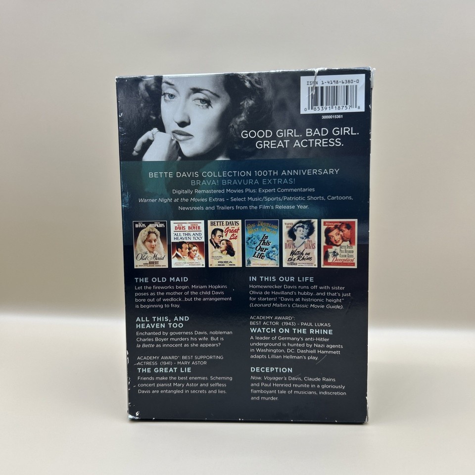 The Bette Davis Collection Volume Three Warner Bros. Drama 6-Disc Box ...