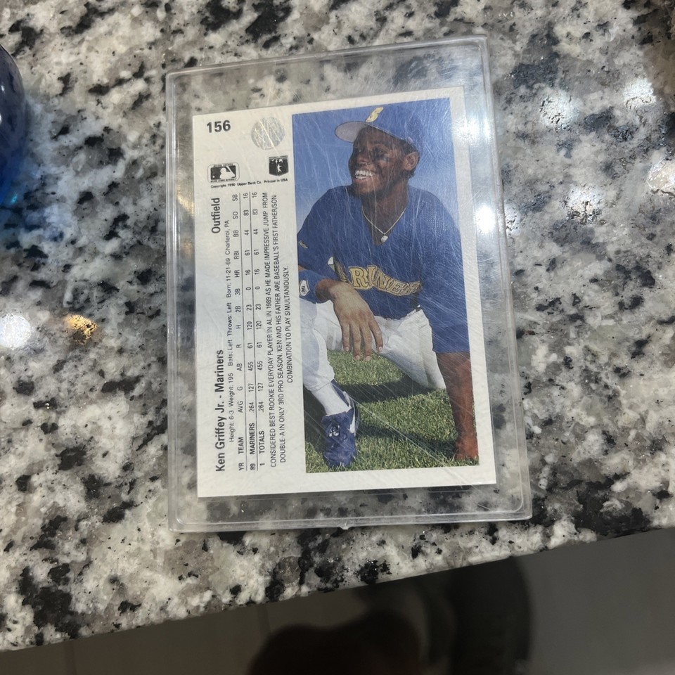 1990 Upper Deck Error Card Ken Griffey Jr. #156 RARE SPELLING ERROR ...