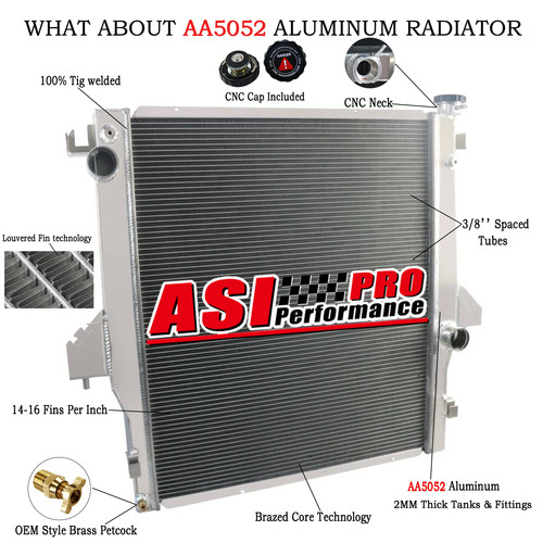 3 Row Aluminum Radiator For 2004~2006 2005 Dodge Ram 1500 SRT-10 8.3L ...