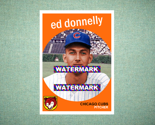 Ed Donnelly Chicago Cubs 1959 Style Custom Baseball Art Card | eBay