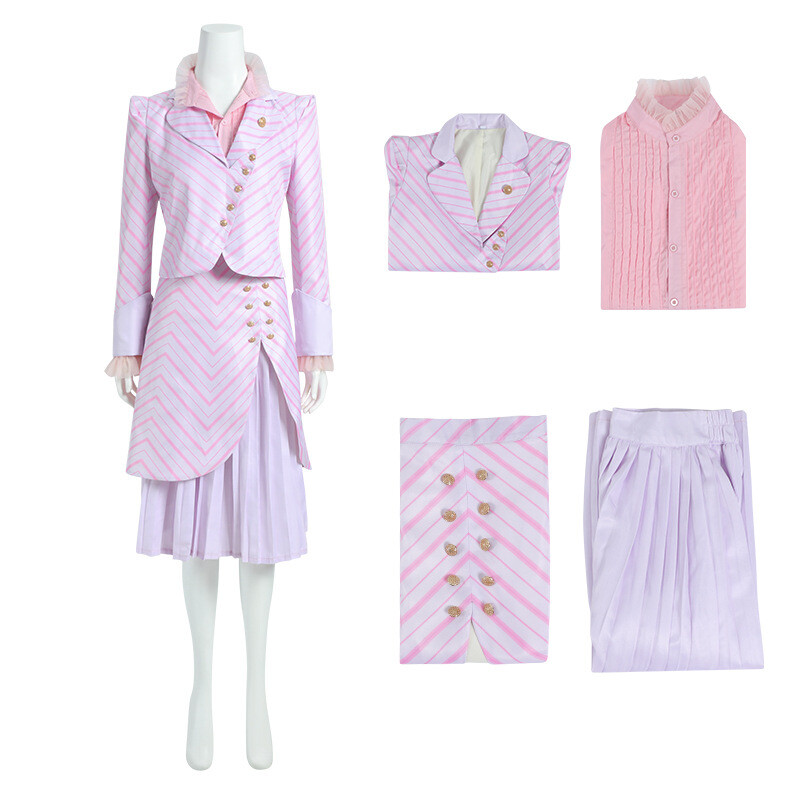 Wicked Glinda Cosplay Costume 2024 Movie Wicked Fancy Dress up Party ...